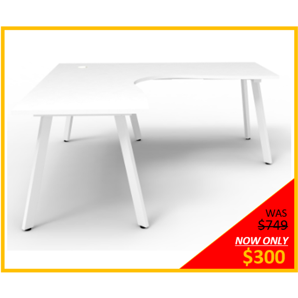 Office Furniture - Floor Stock Rapidline Eternity Corner Desk White ...