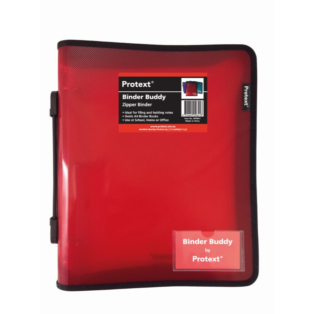 Binders & Folders - Protext Binder Buddy With Zipper And Handle A4 3 ...